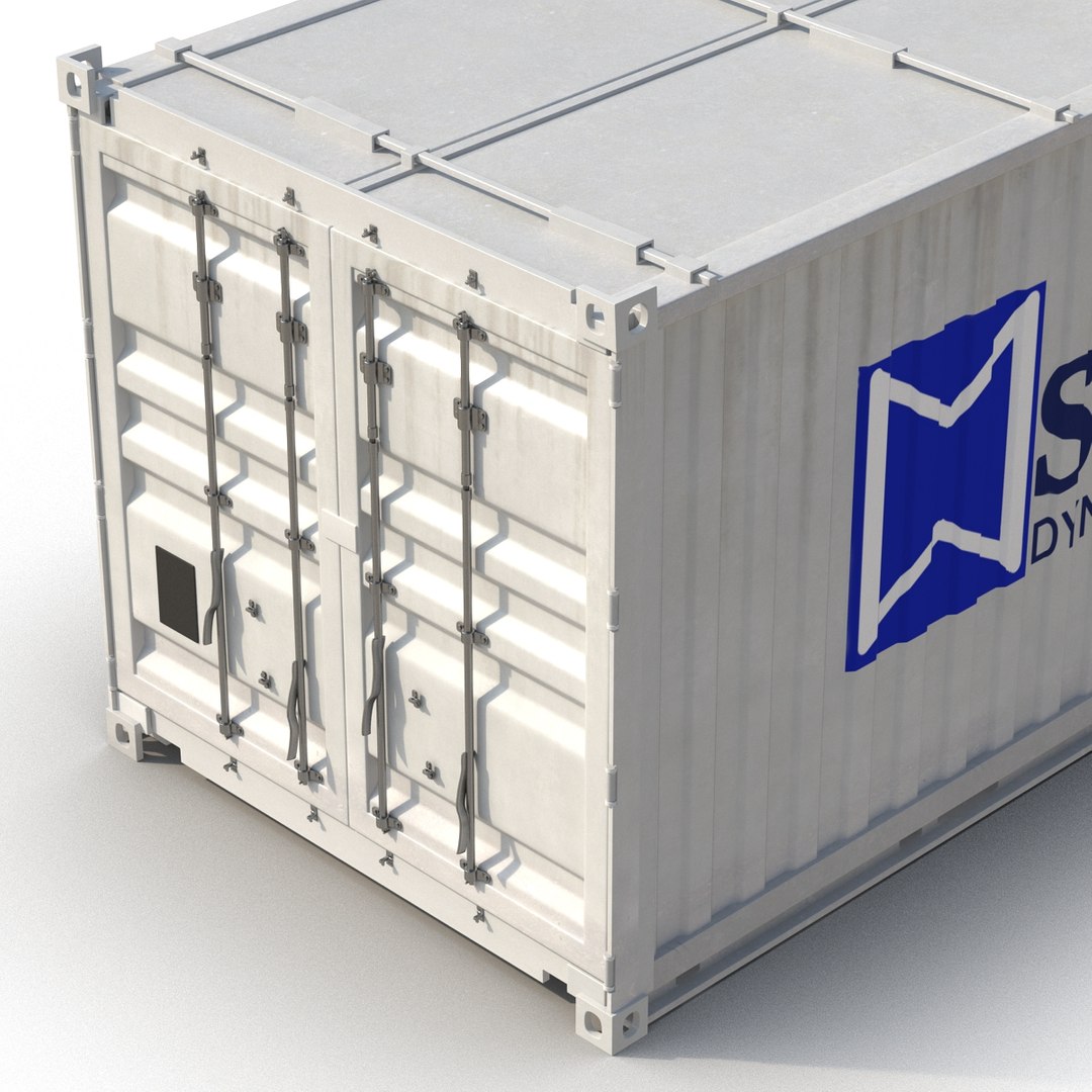 3d model collapsible iso container rigged