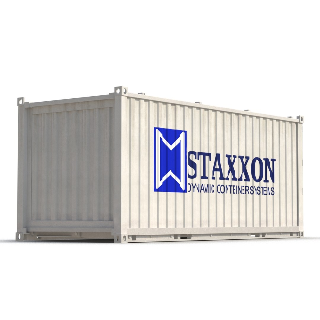 3d model collapsible iso container rigged