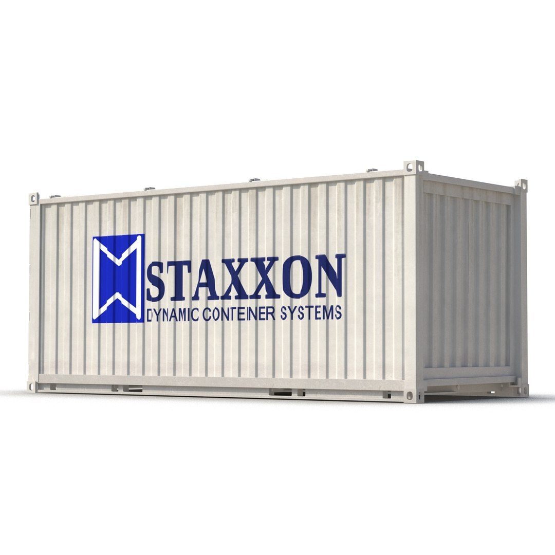 3d model collapsible iso container rigged