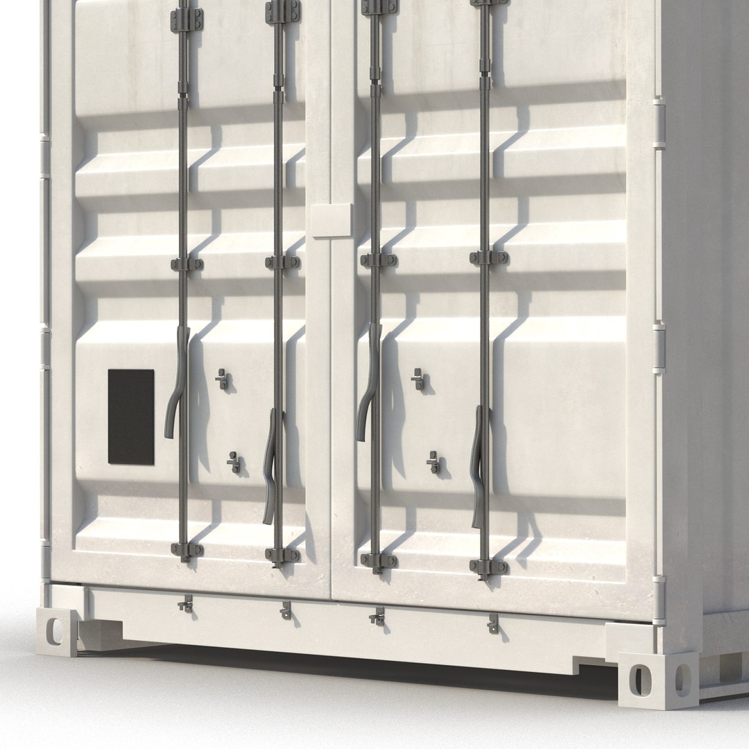 3d model collapsible iso container rigged