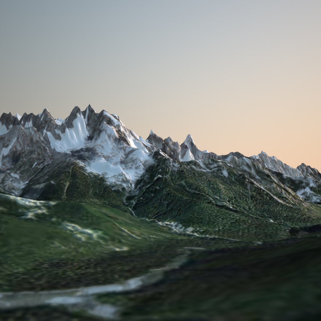 Real Terrains Mount Olympus 3d Model