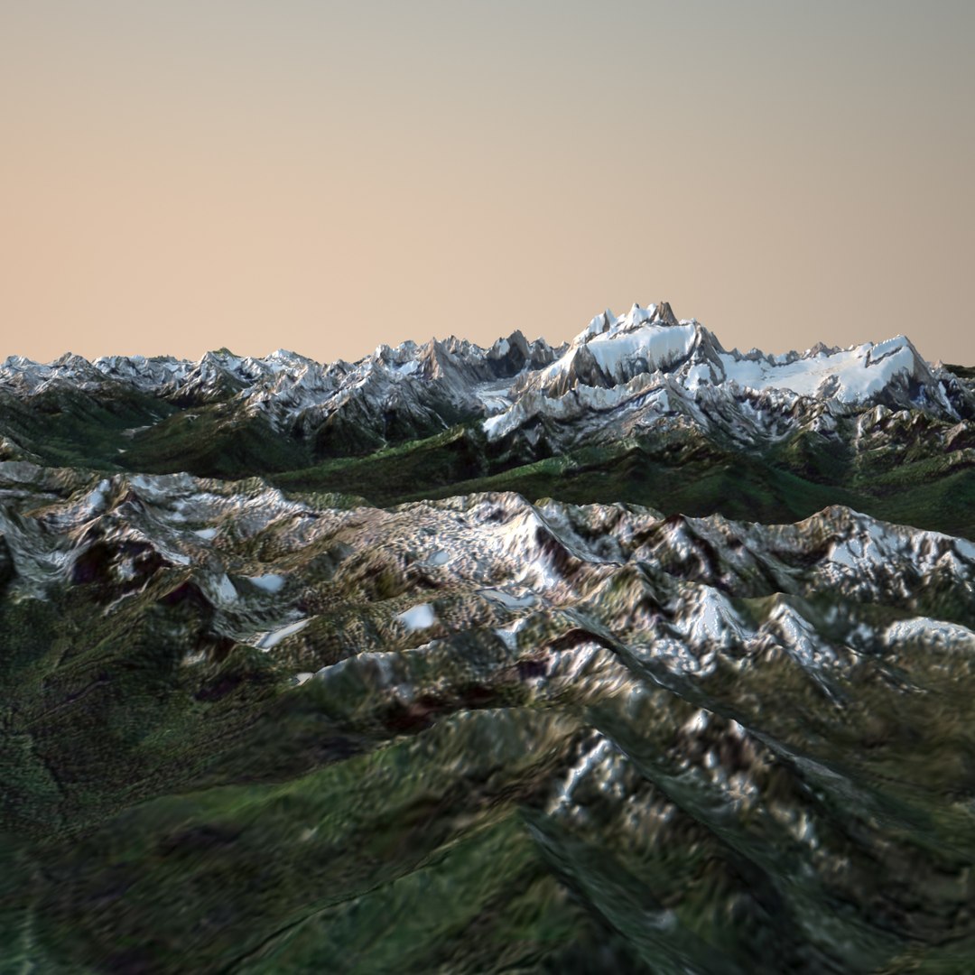 Real Terrains Mount Olympus 3d Model
