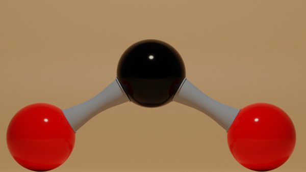 3D Carbon Dioxide Molecular CO2 model - TurboSquid 1719356