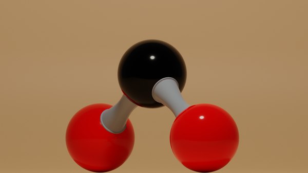3D Carbon Dioxide Molecular CO2 model - TurboSquid 1719356