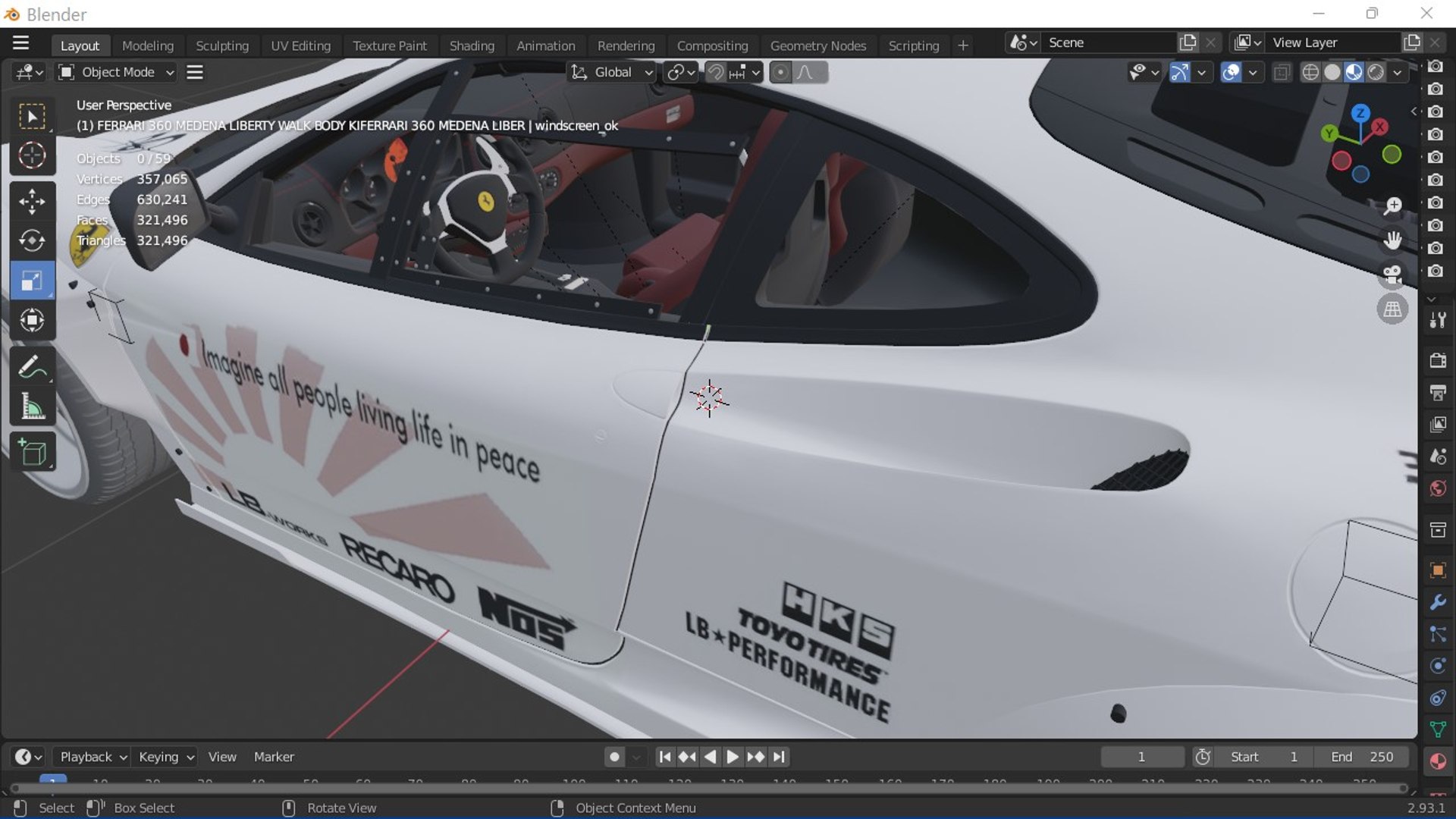 3D FERRARI 360 MODENA LBW UHQ - TurboSquid 2089603