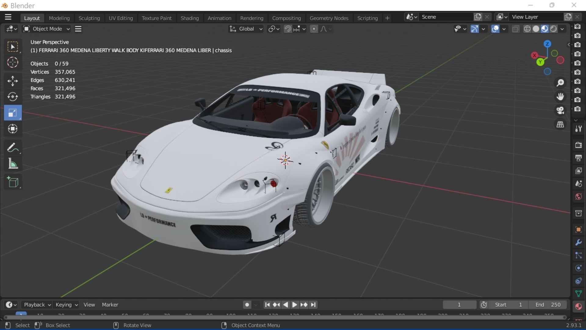 3D FERRARI 360 MODENA LBW UHQ - TurboSquid 2089603