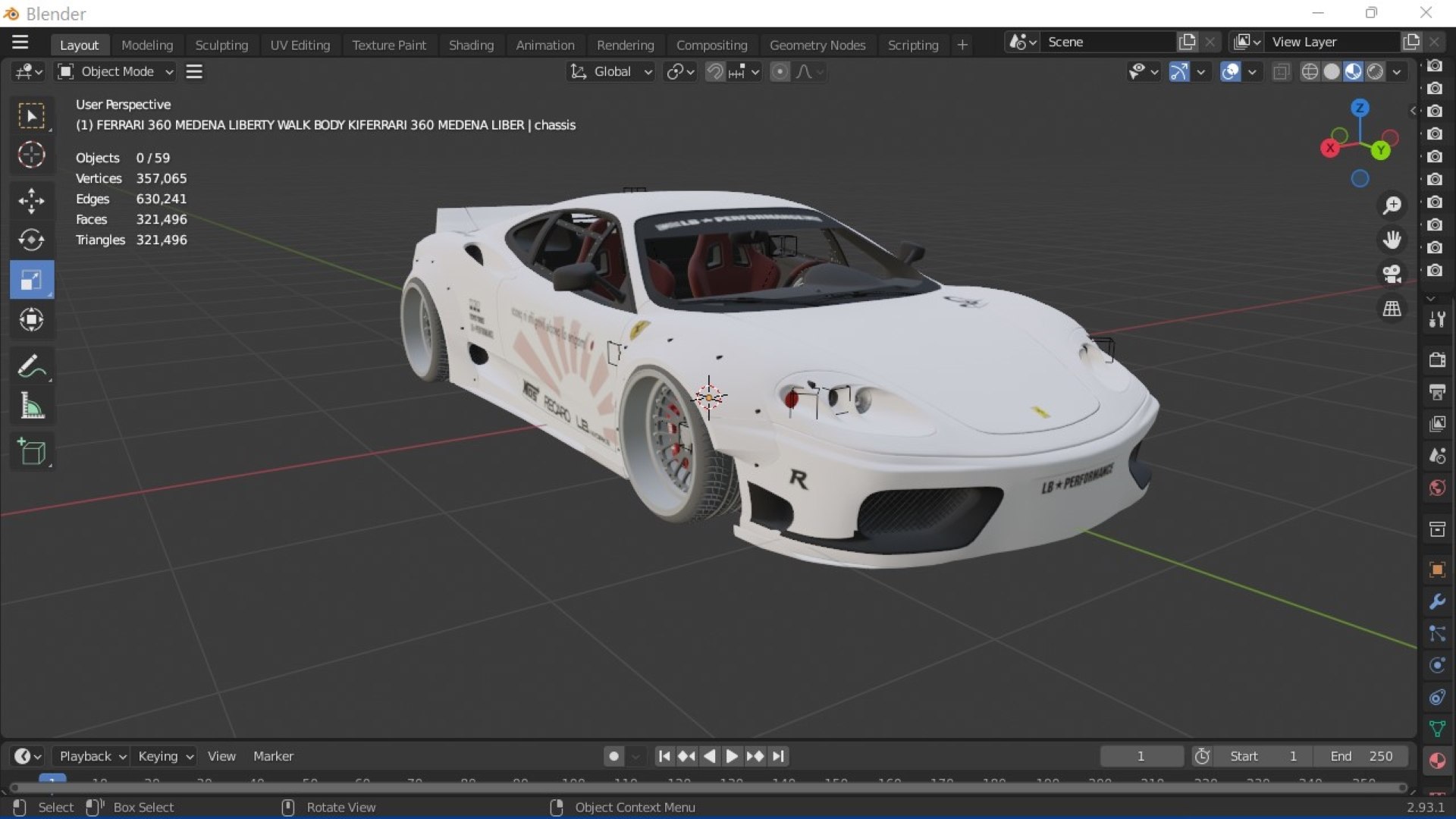 3D FERRARI 360 MODENA LBW UHQ - TurboSquid 2089603