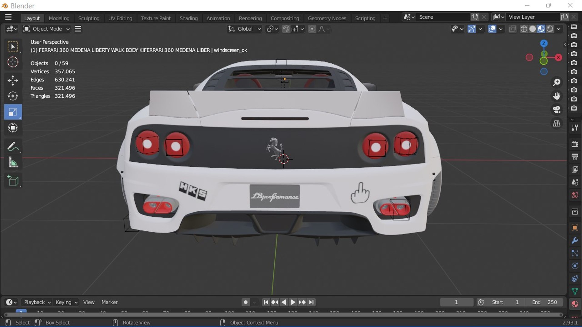 3D FERRARI 360 MODENA LBW UHQ - TurboSquid 2089603