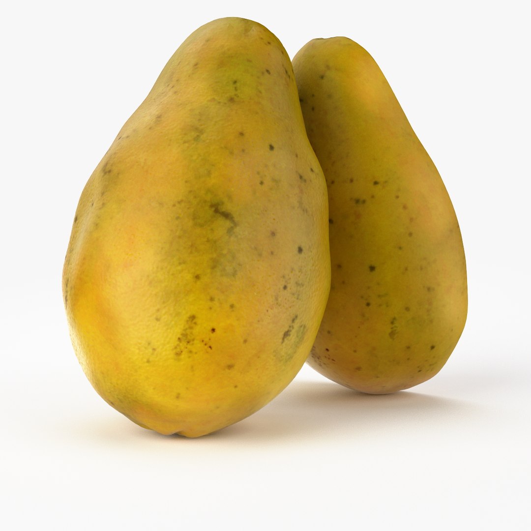 Realistic Papaya Fruit Real 3d Model