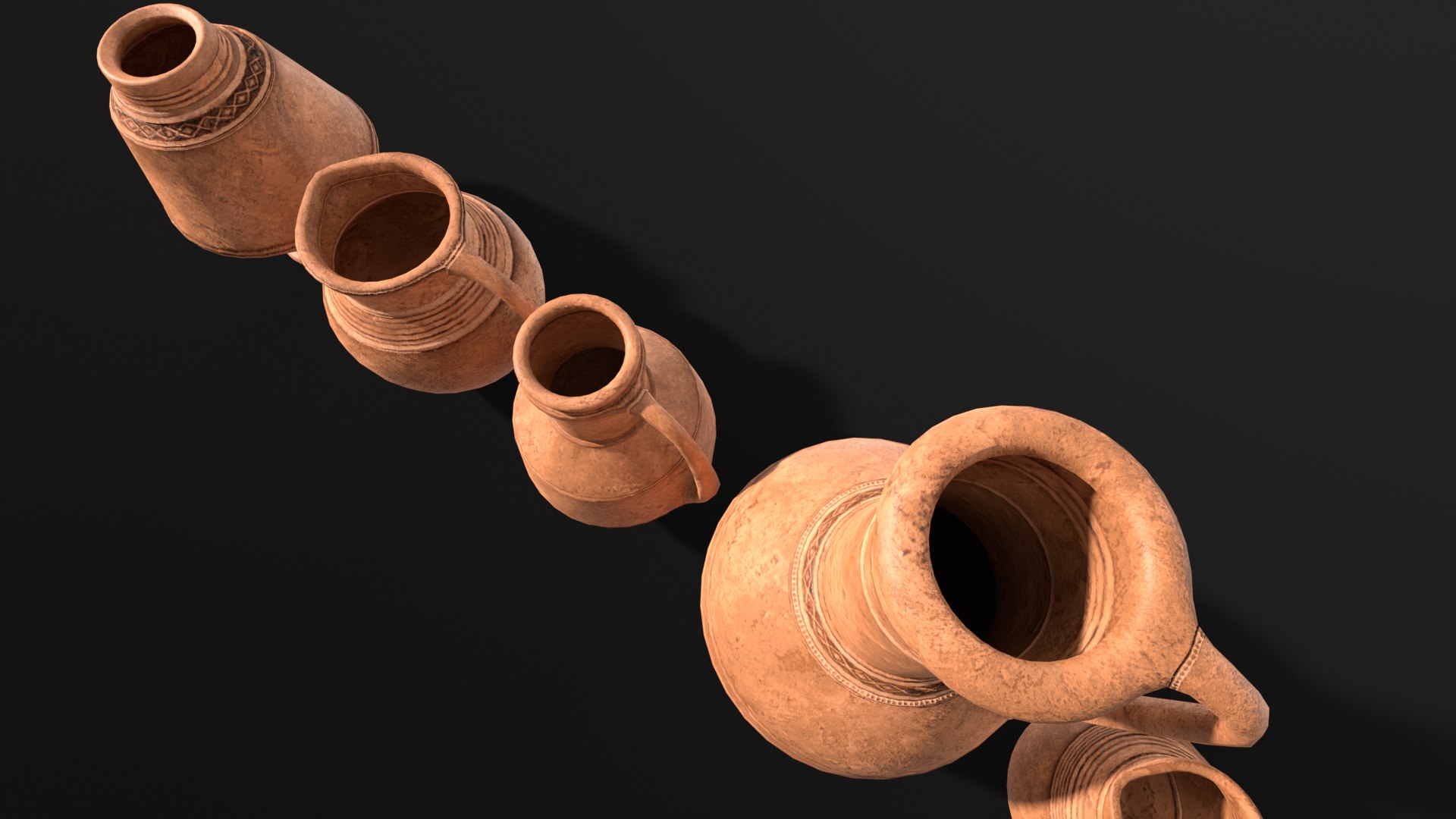 3D Medieval Ancient Pottery - TurboSquid 2222760