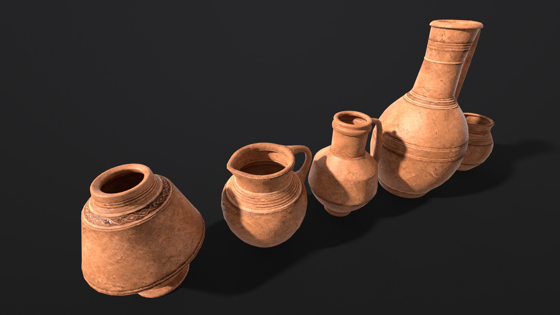 3D Medieval Ancient Pottery - TurboSquid 2222760