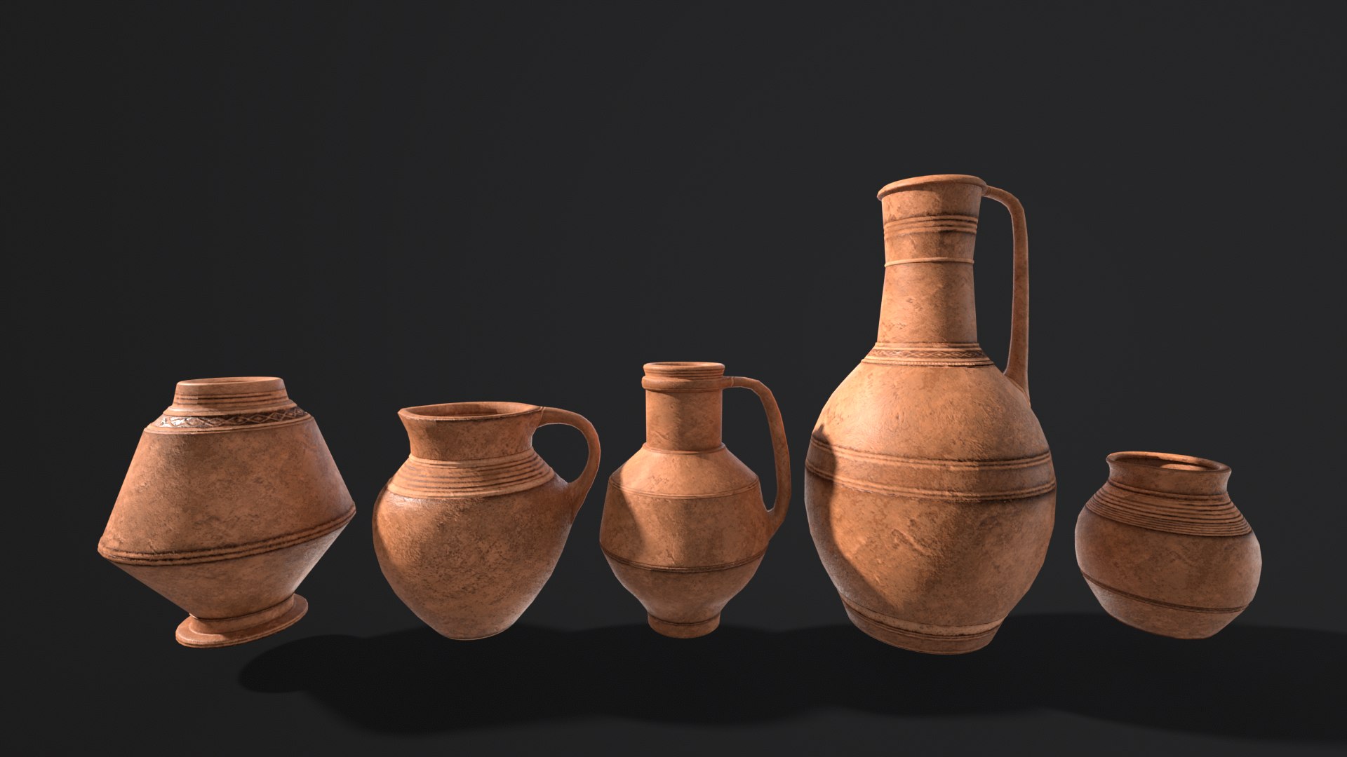 3D Medieval Ancient Pottery - TurboSquid 2222760