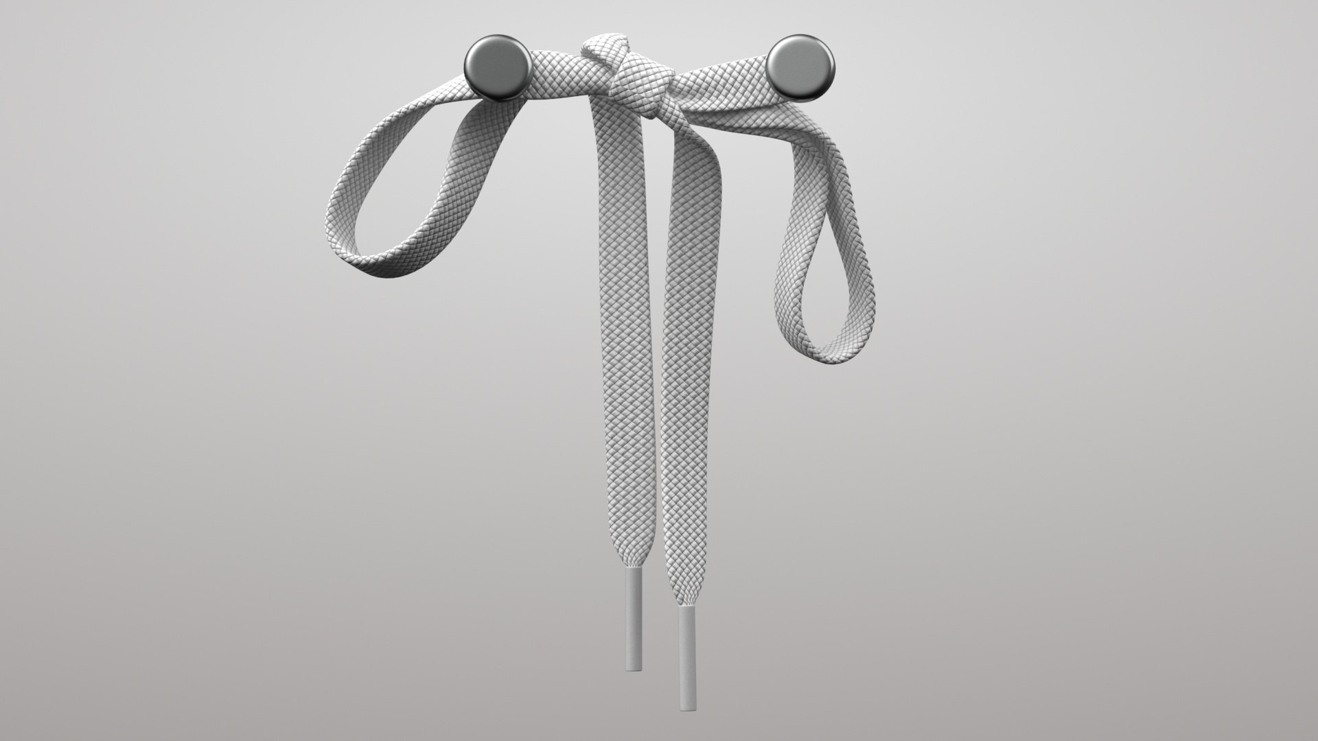 3D Shoelace 2v White PBR - TurboSquid 2106921