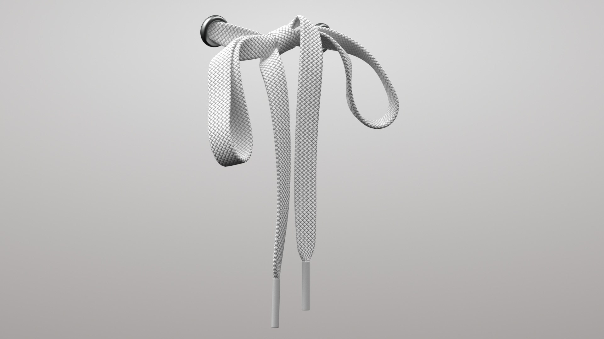 3D Shoelace 2v White PBR - TurboSquid 2106921