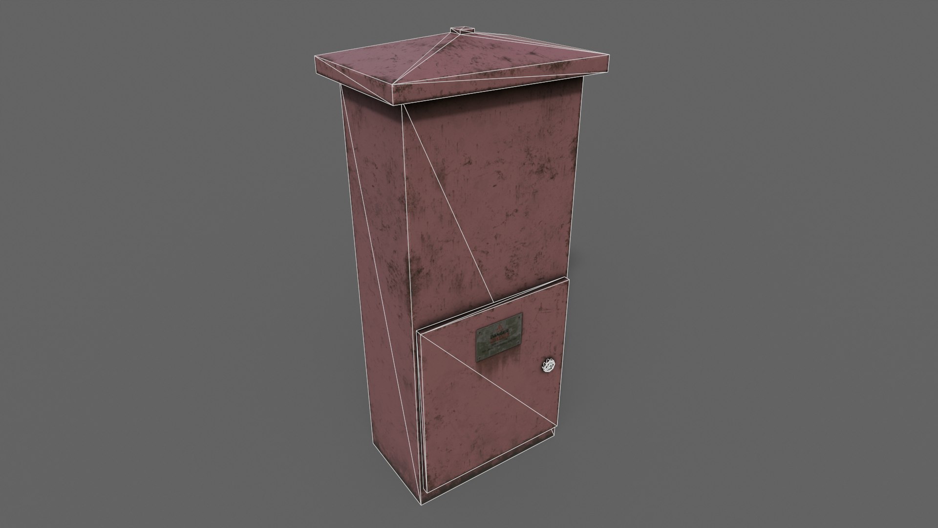 PBR Electric Box Red V4 model - TurboSquid 1796068