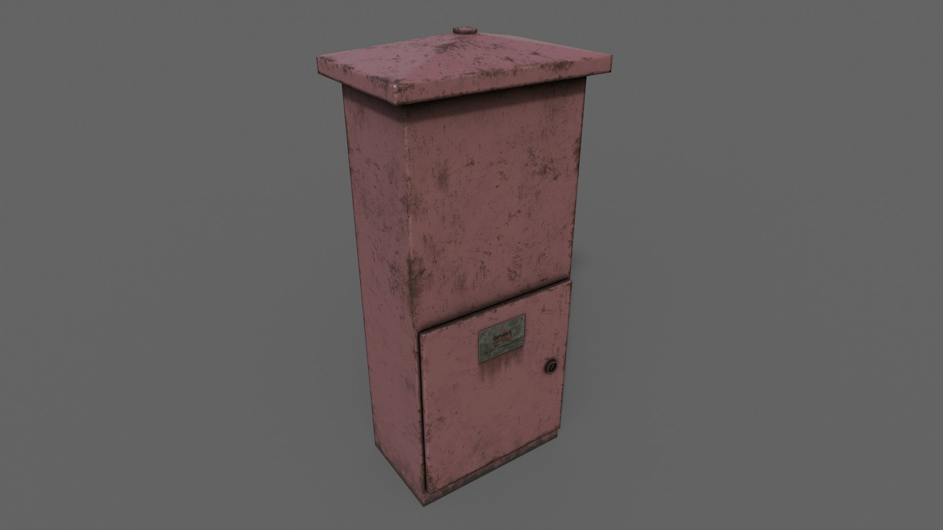 PBR Electric Box Red V4 model - TurboSquid 1796068