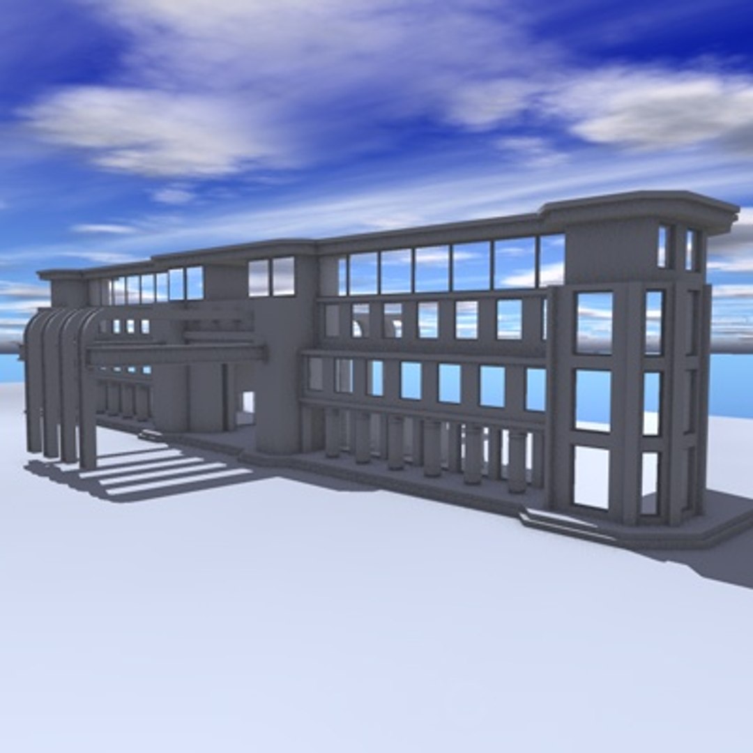 3ds modern building