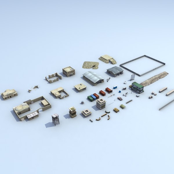 3d model military airbase