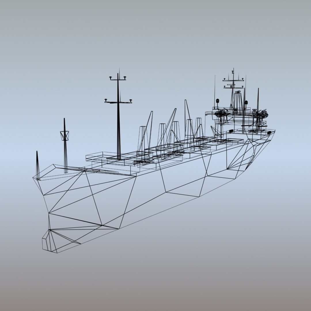 3d cargo ship