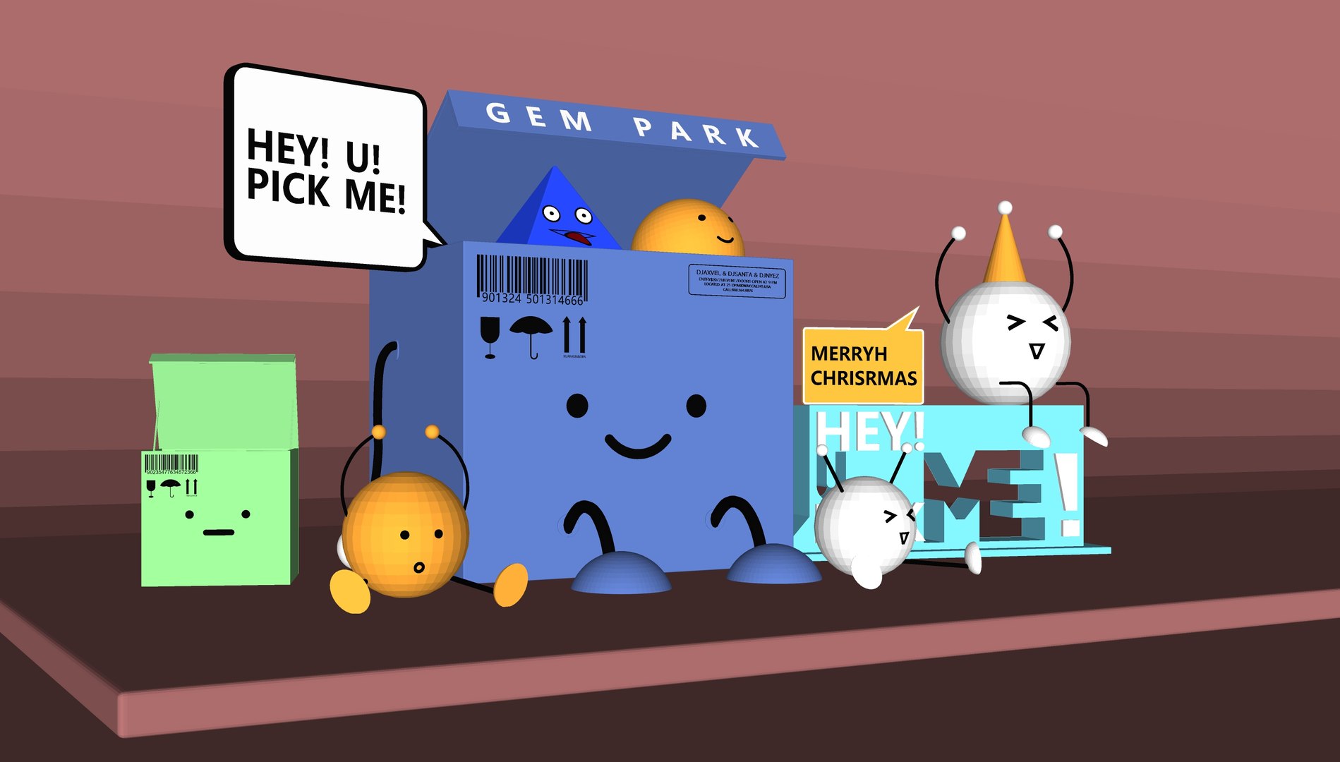 Modern Display Design Cartoon Display Stack Commercial Display Design ...