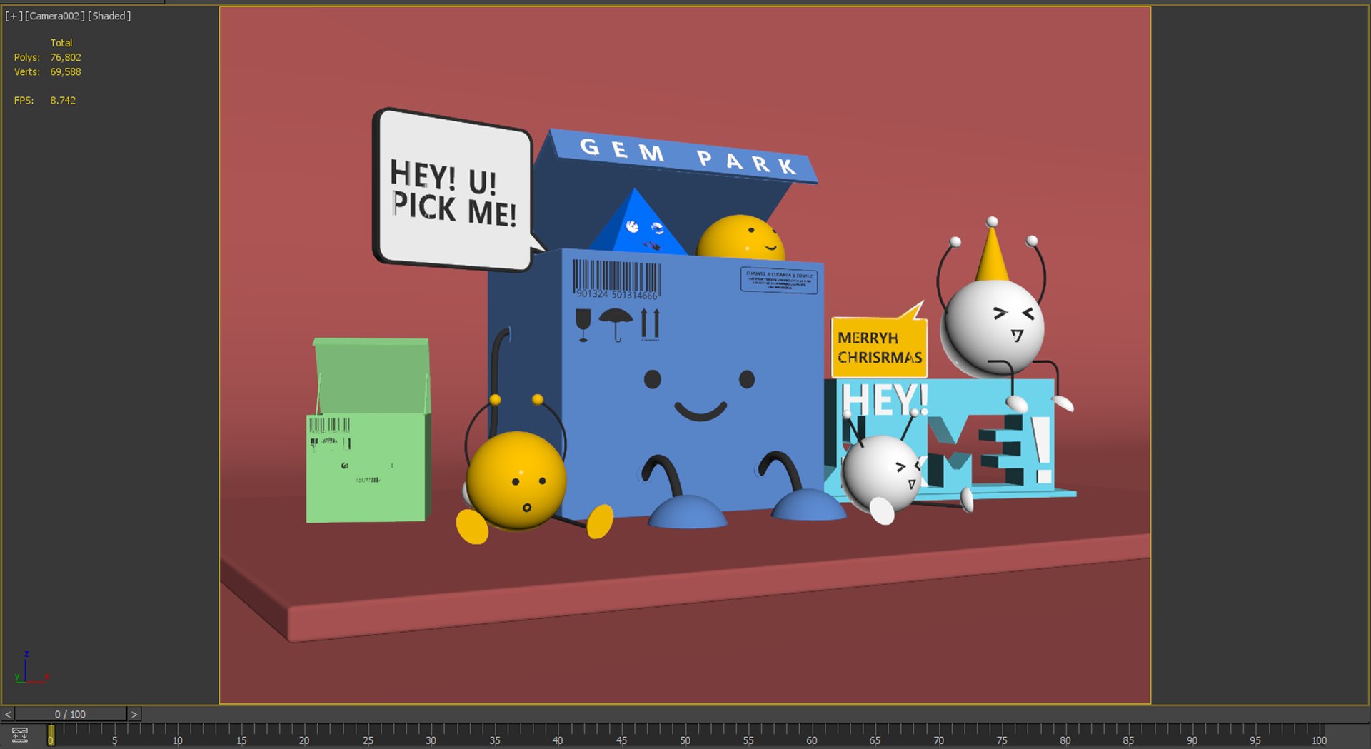 Modern Display Design Cartoon Display Stack Commercial Display Design ...