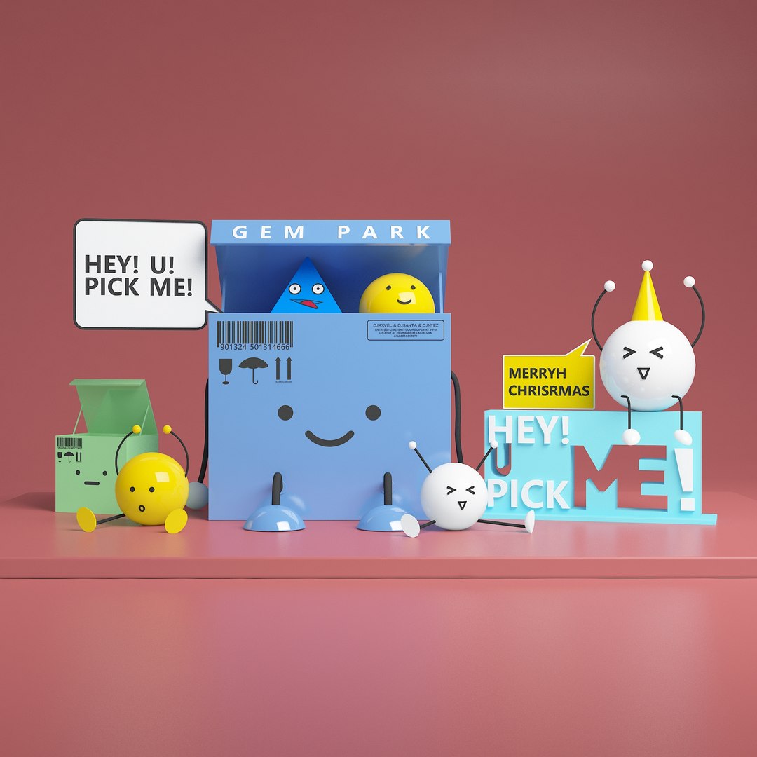 Modern Display Design Cartoon Display Stack Commercial Display Design ...