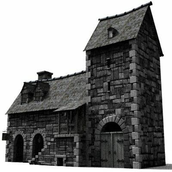 3d model medieval building