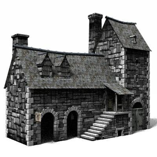 3d model medieval building