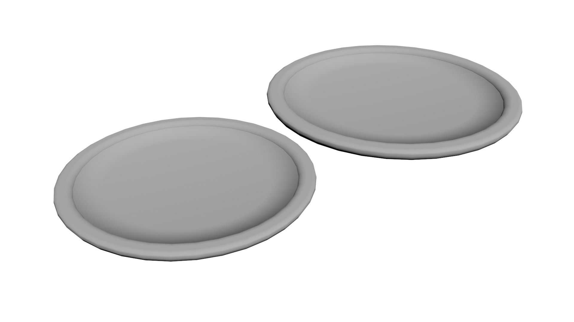 Paper Plates X2 3D Model - TurboSquid 2184162