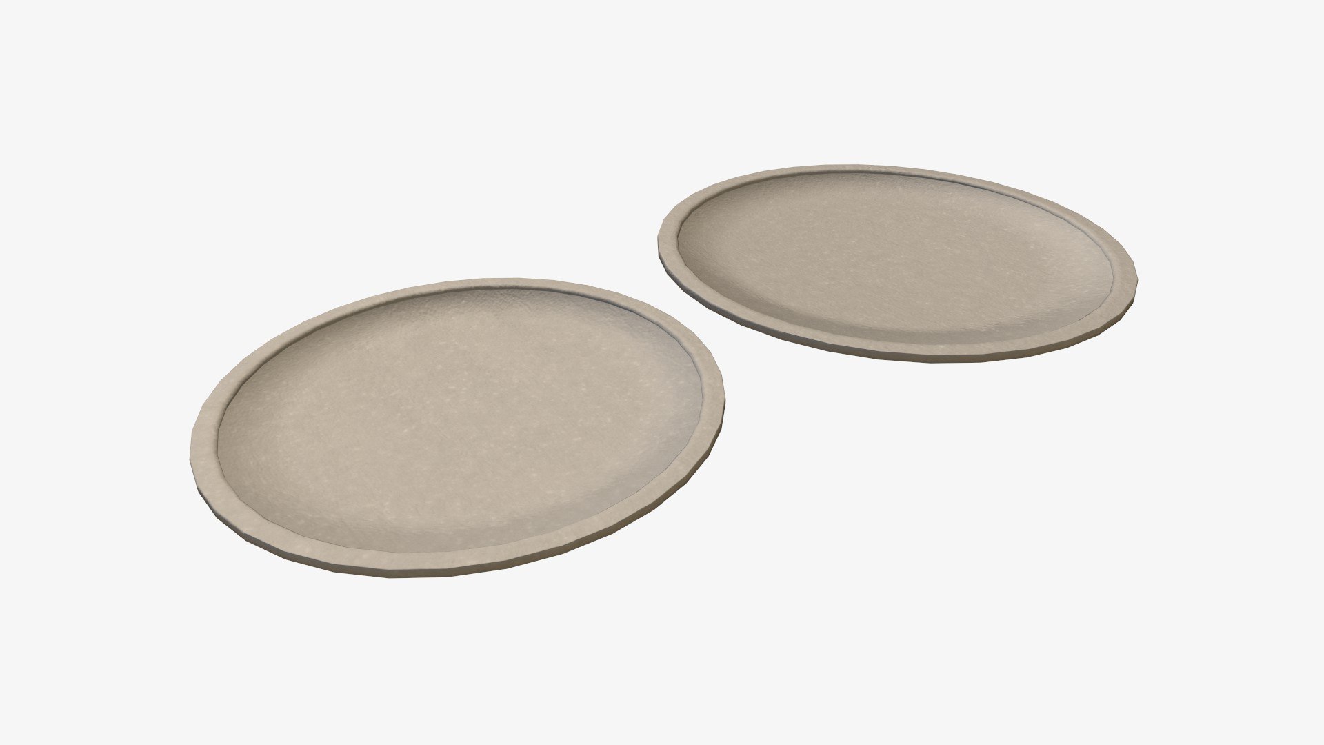 Paper Plates X2 3D Model - TurboSquid 2184162