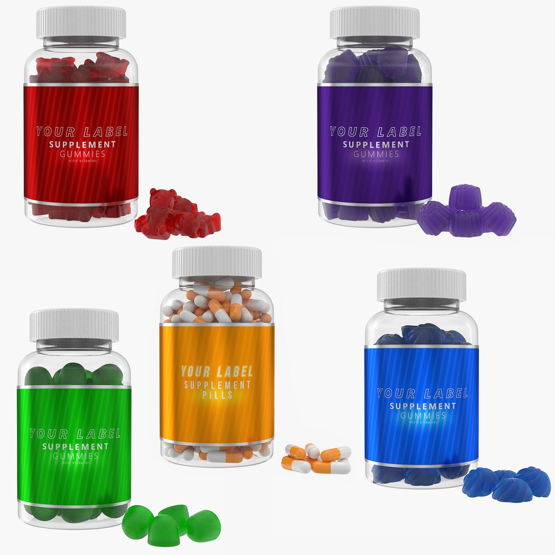 3D model Supplement Bottle Collection - TurboSquid 2021340