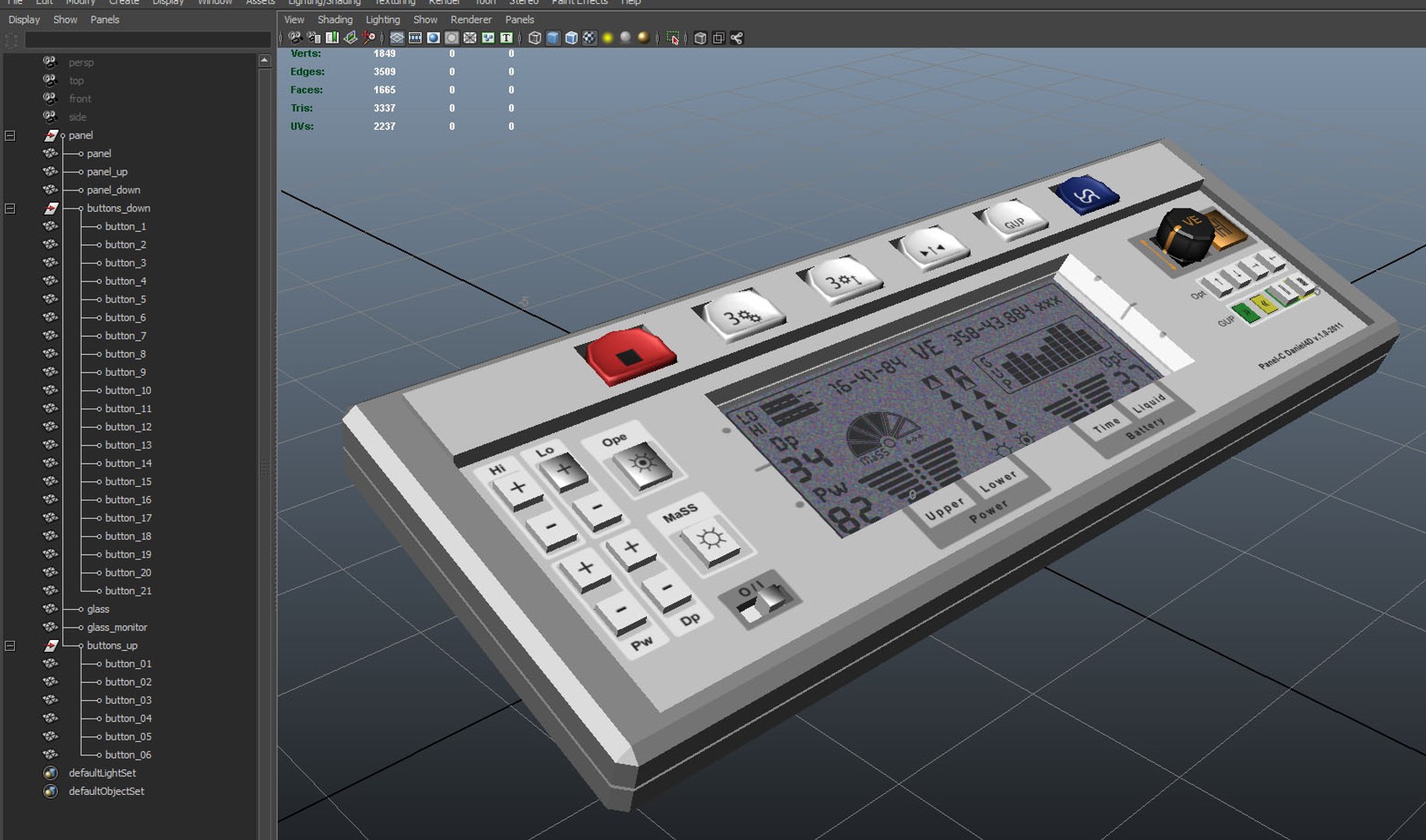 3d control panel electric