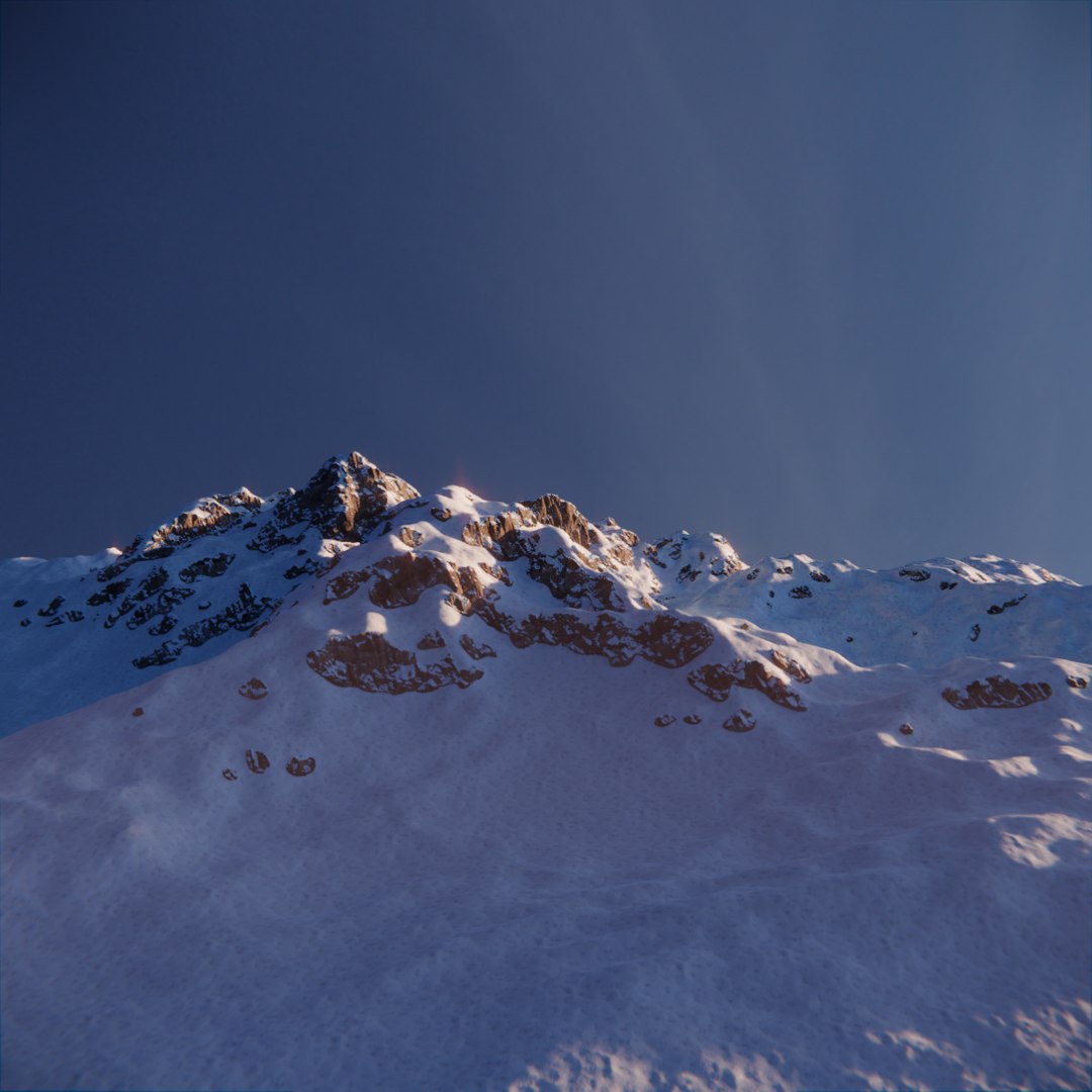 3D Mountain Snowy Snow Model - TurboSquid 1258033