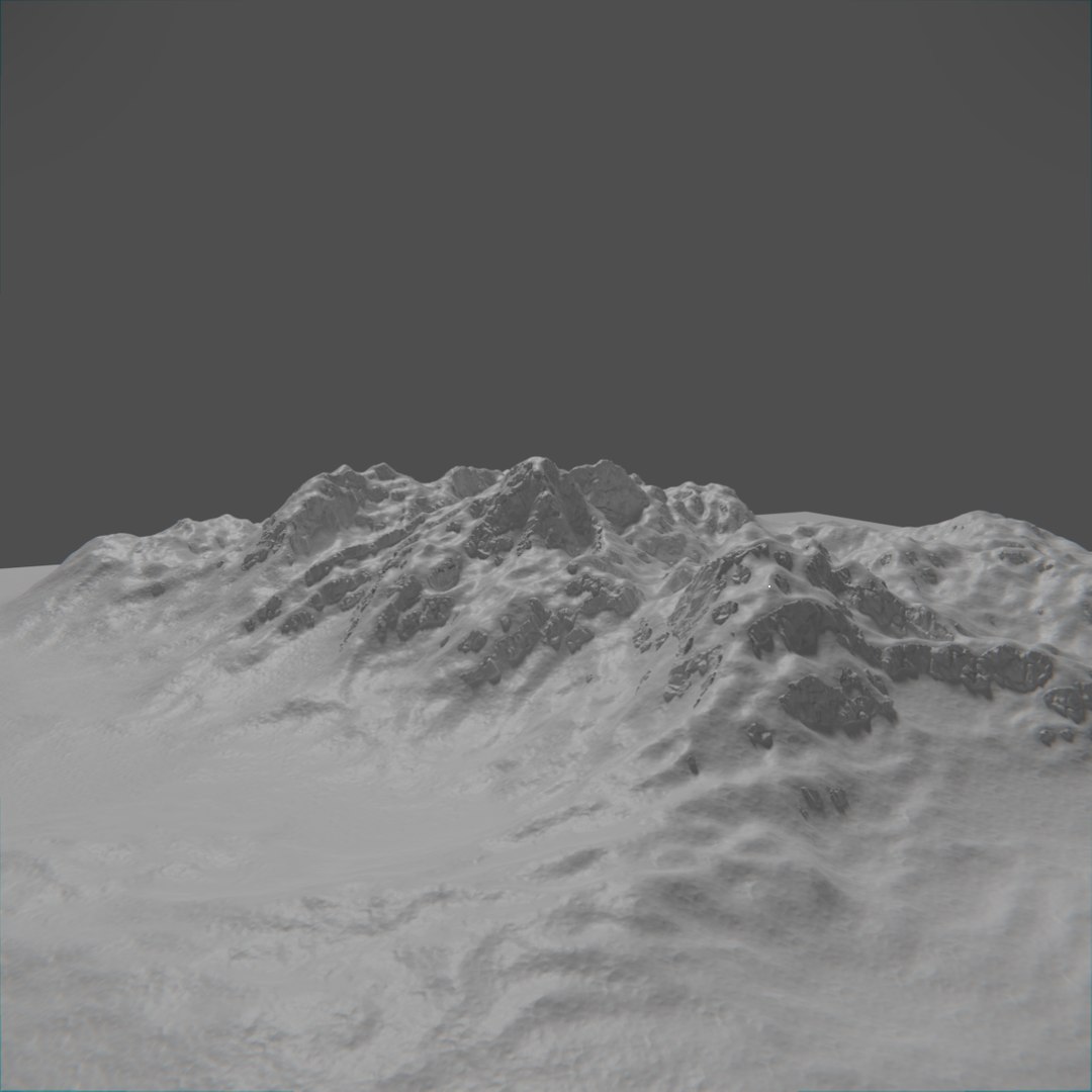 3D Mountain Snowy Snow Model - TurboSquid 1258033