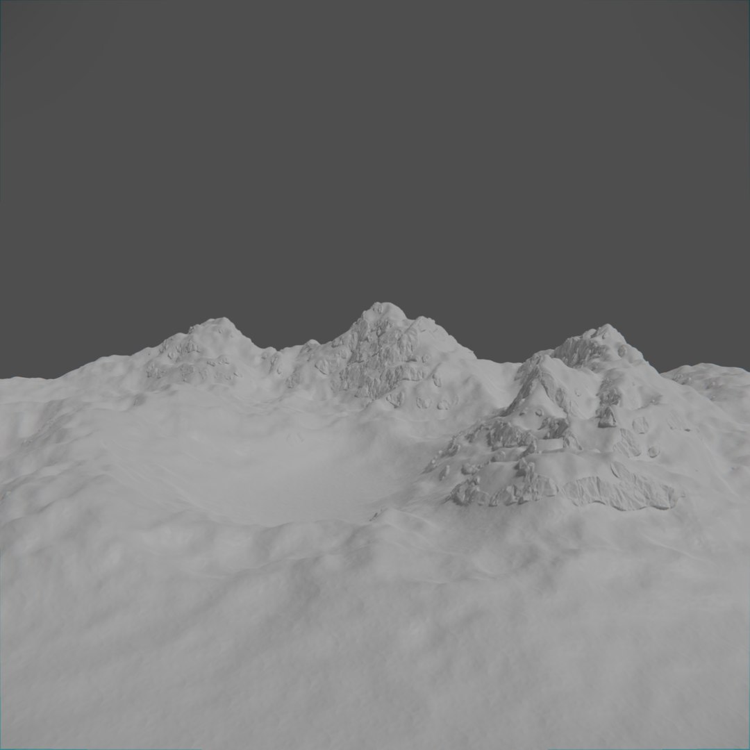 3D Mountain Snowy Snow Model - TurboSquid 1258033