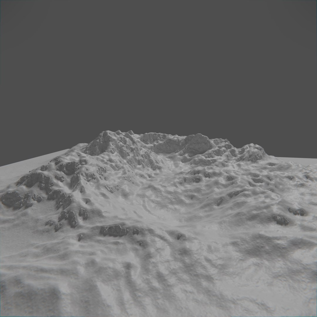 3D Mountain Snowy Snow Model - TurboSquid 1258033