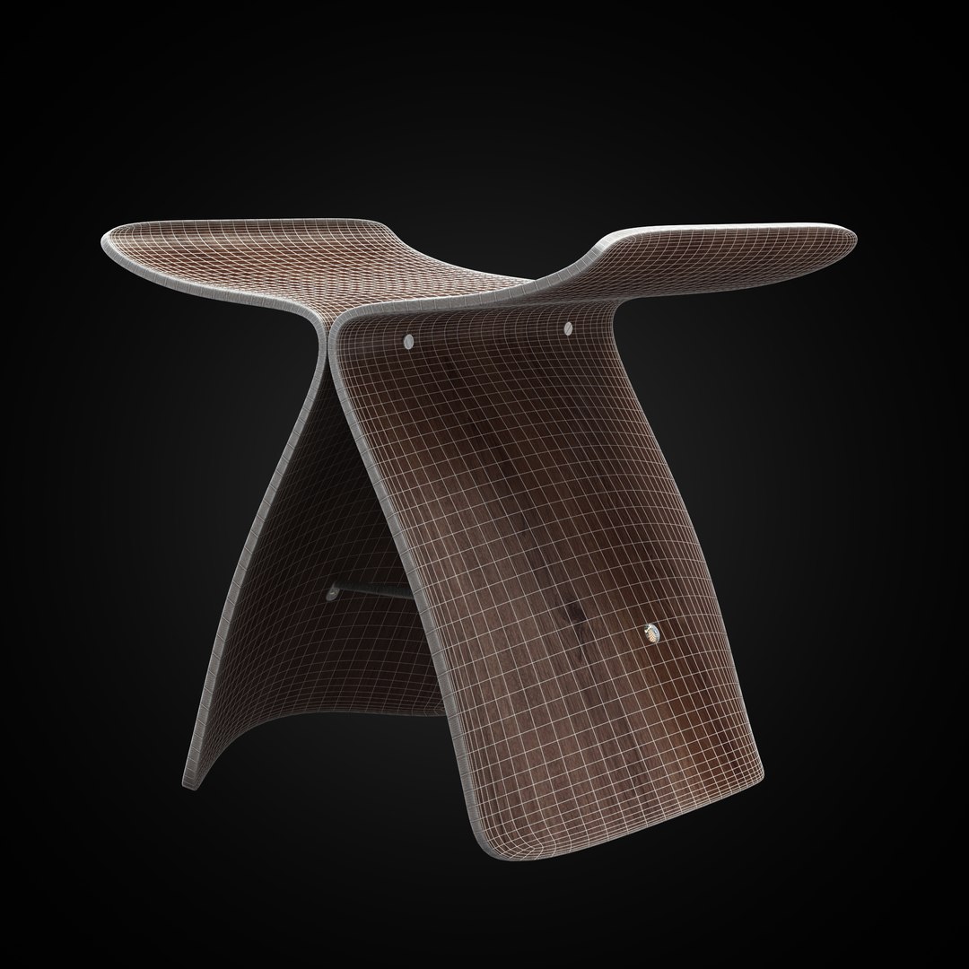 3d Butterfly Stool Model