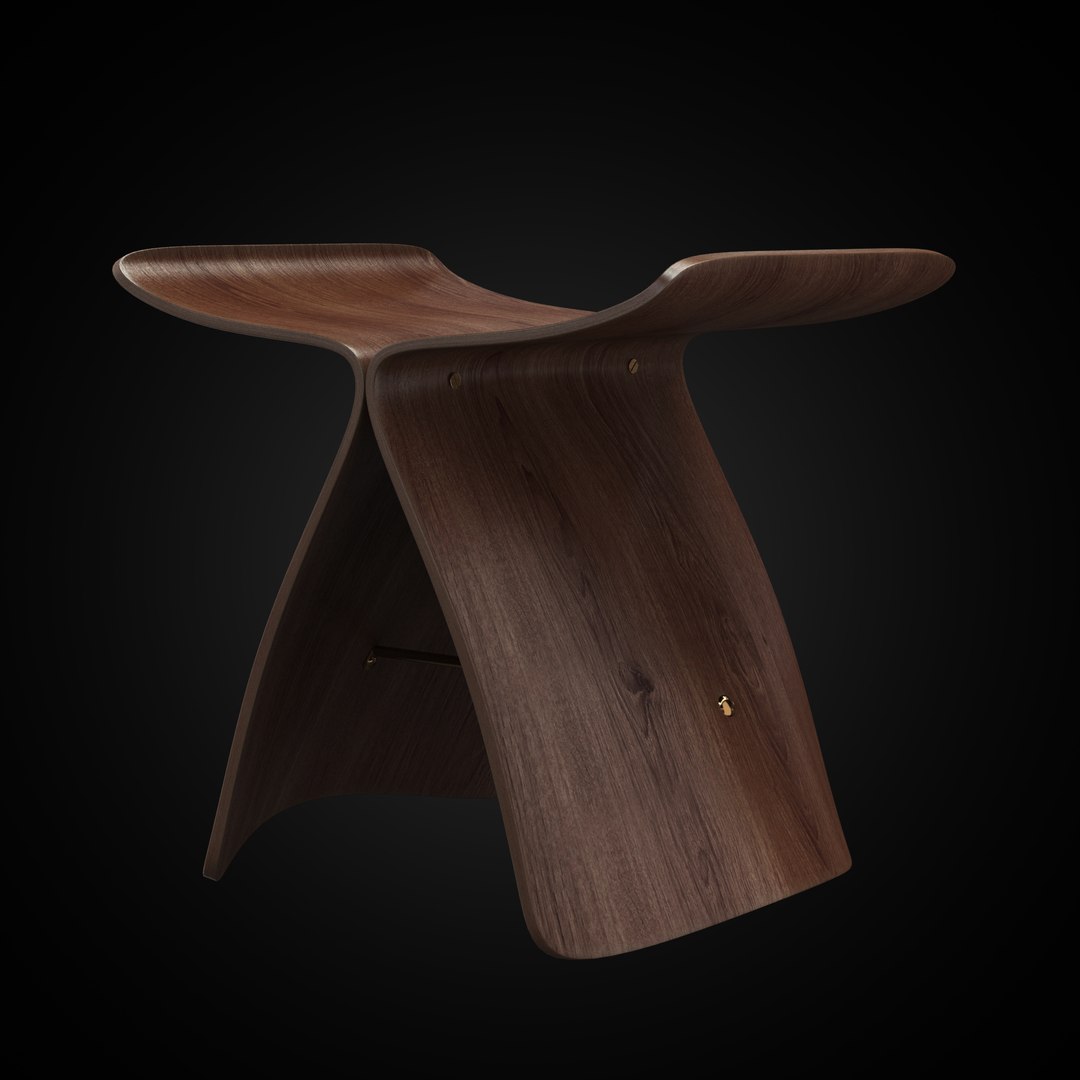 3d Butterfly Stool Model