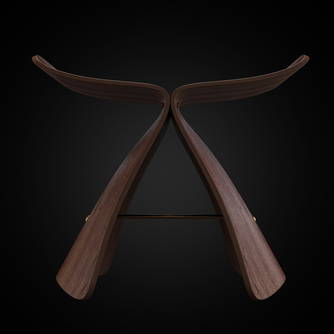3d Butterfly Stool Model