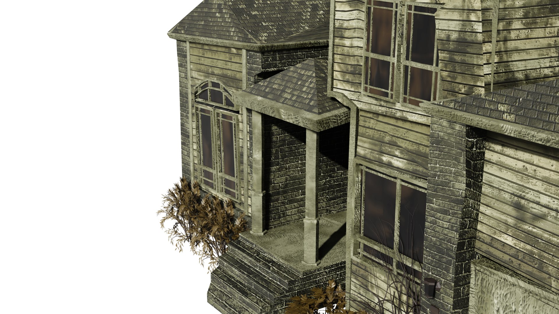 Abandoned Old House - Realistic Low Poly A-1 3D Model - TurboSquid 2010962