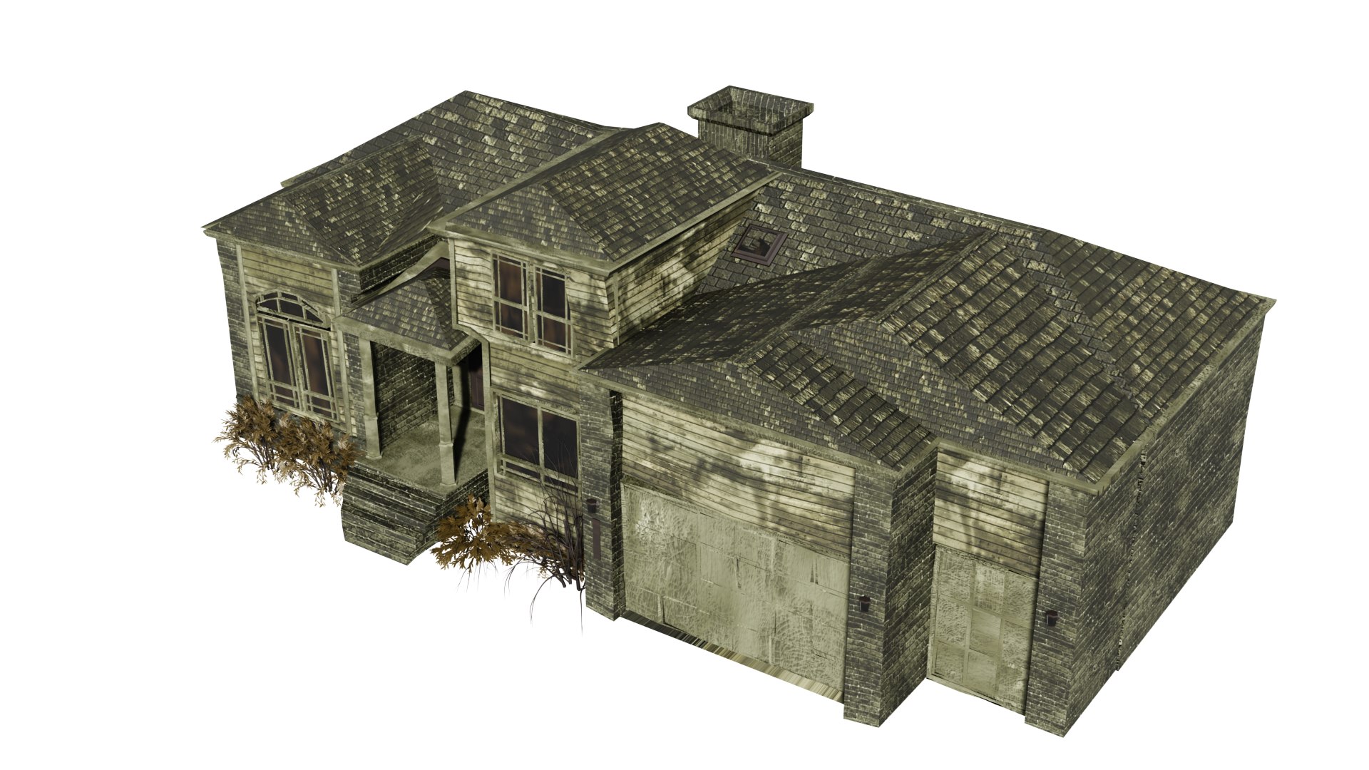 Abandoned Old House - Realistic Low Poly A-1 3D Model - TurboSquid 2010962