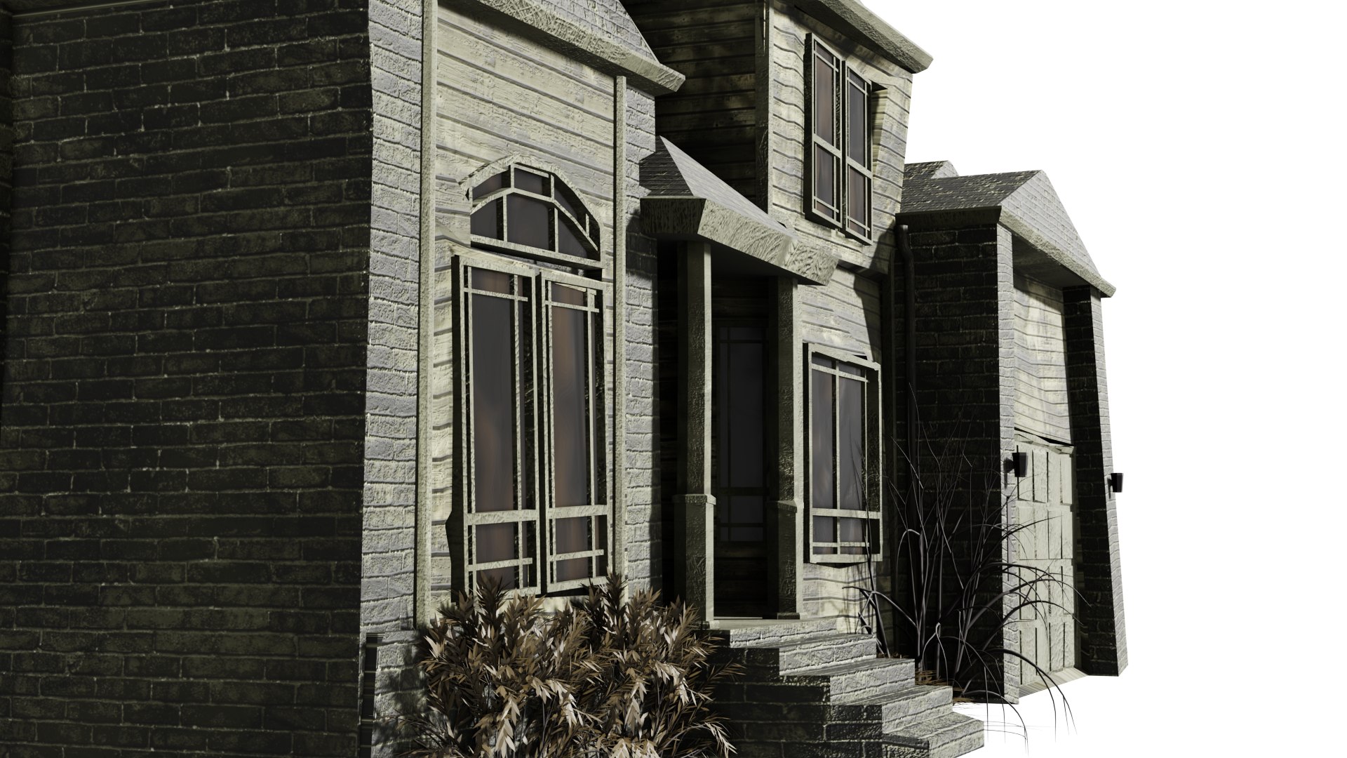 Abandoned Old House - Realistic Low Poly A-1 3D Model - TurboSquid 2010962