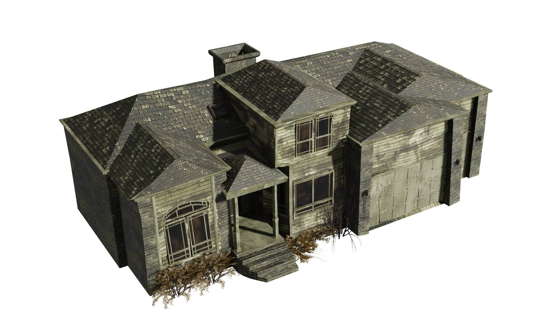 Abandoned Old House - Realistic Low Poly A-1 3D Model - TurboSquid 2010962
