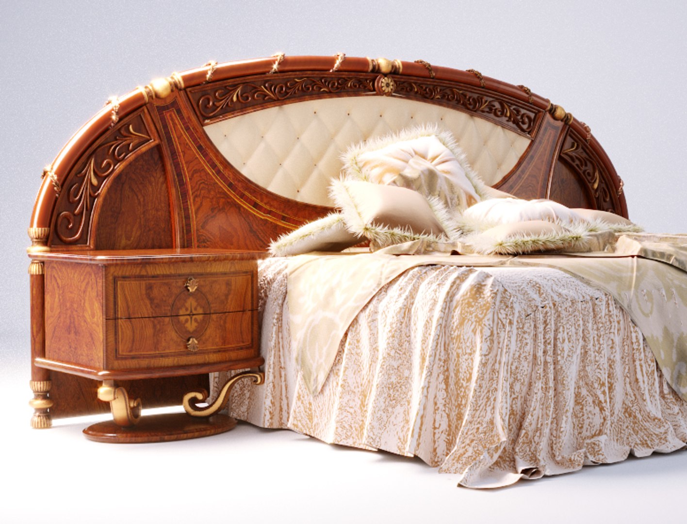 3D valderamobili jasmine bed - TurboSquid 1422547