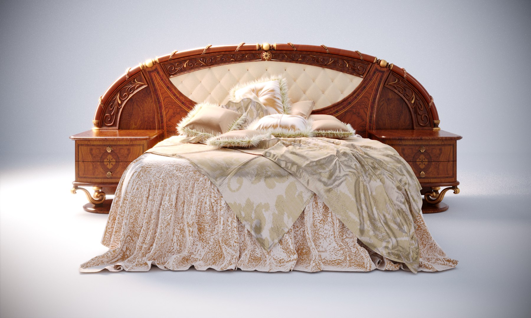 3D valderamobili jasmine bed - TurboSquid 1422547