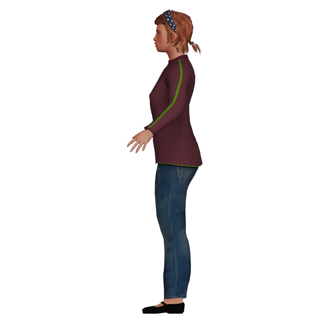 Low-poly White Woman 3D Model - TurboSquid 1628983