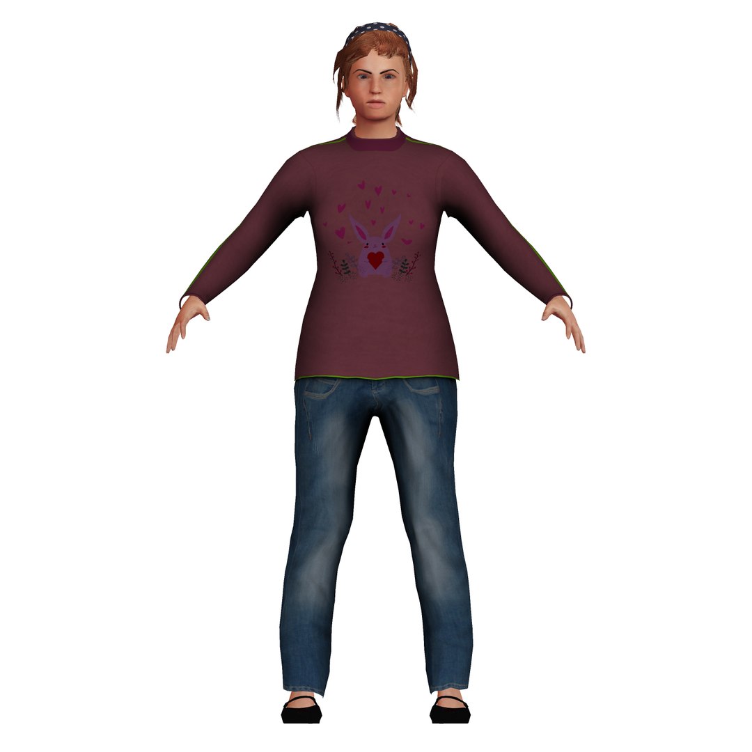 Low-poly White Woman 3D Model - TurboSquid 1628983