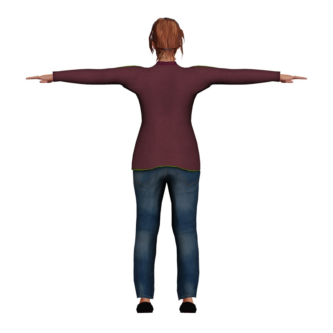 Low-poly White Woman 3D Model - TurboSquid 1628983