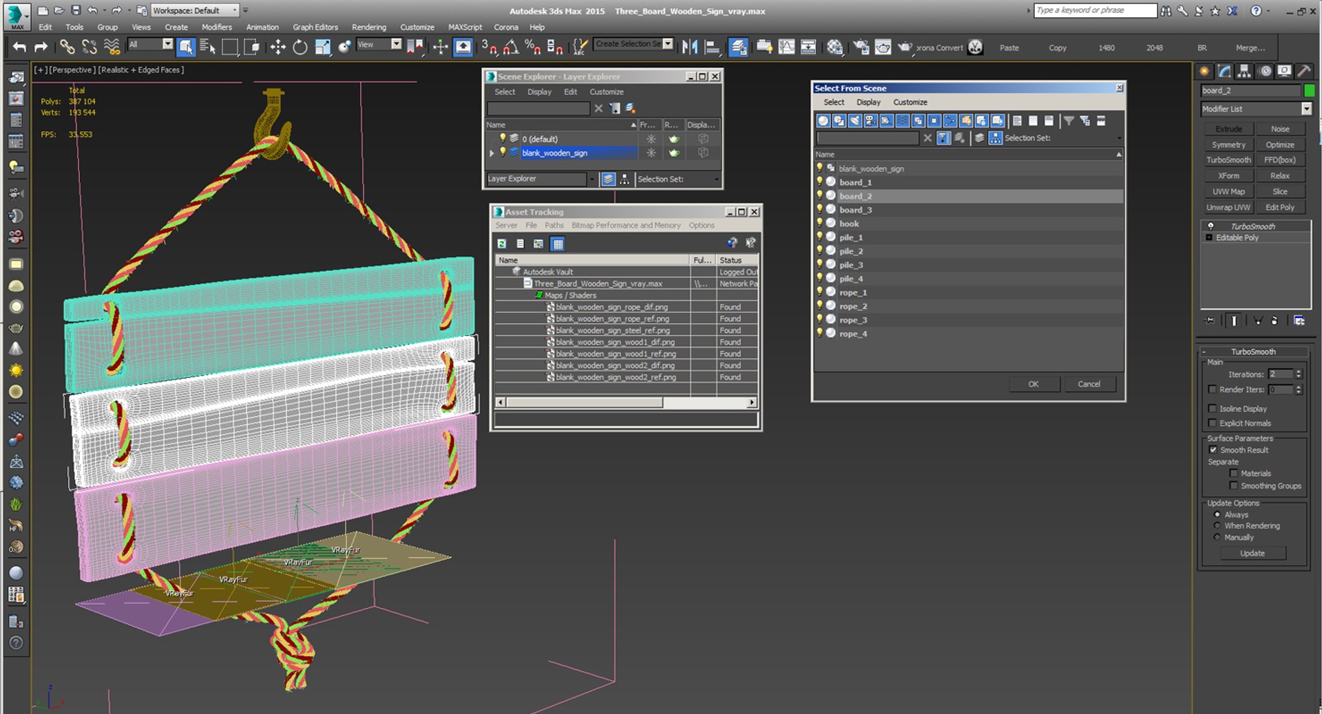 Board Wooden Sign 3D Model - TurboSquid 1335427