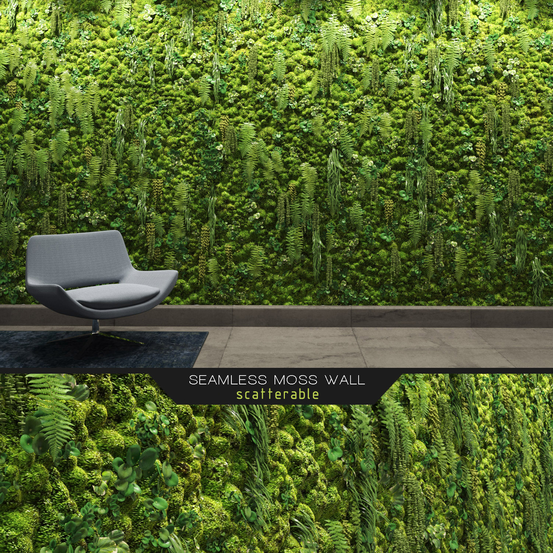 Seamless moss wall 3D model - TurboSquid 1191761